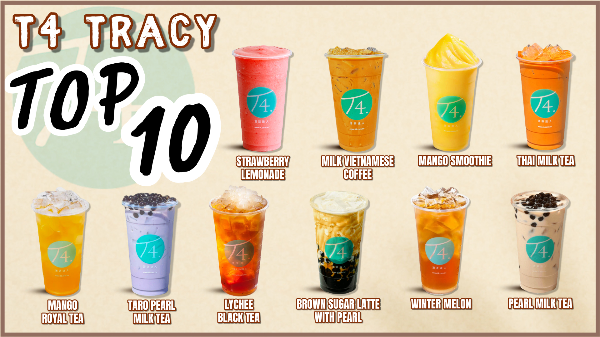 T4 TRACY’S MENU – T4 TRACY